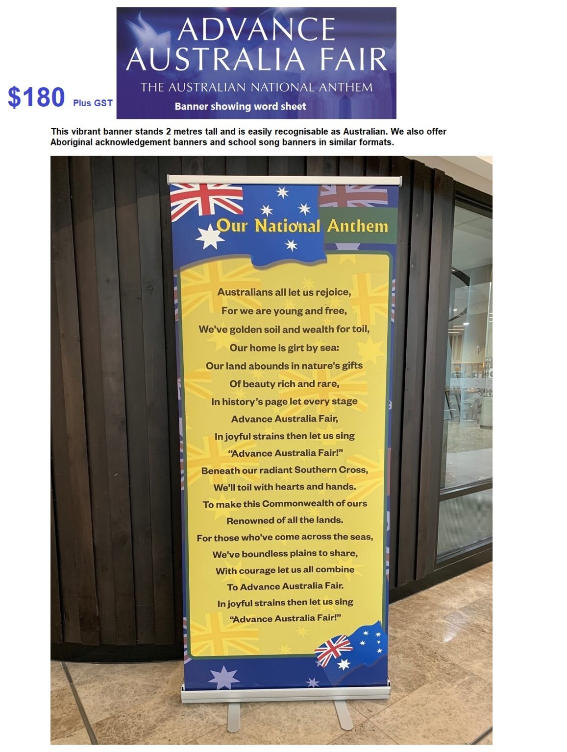 National Anthem Banner - Edusign: School Banners, Flags, Signs & More