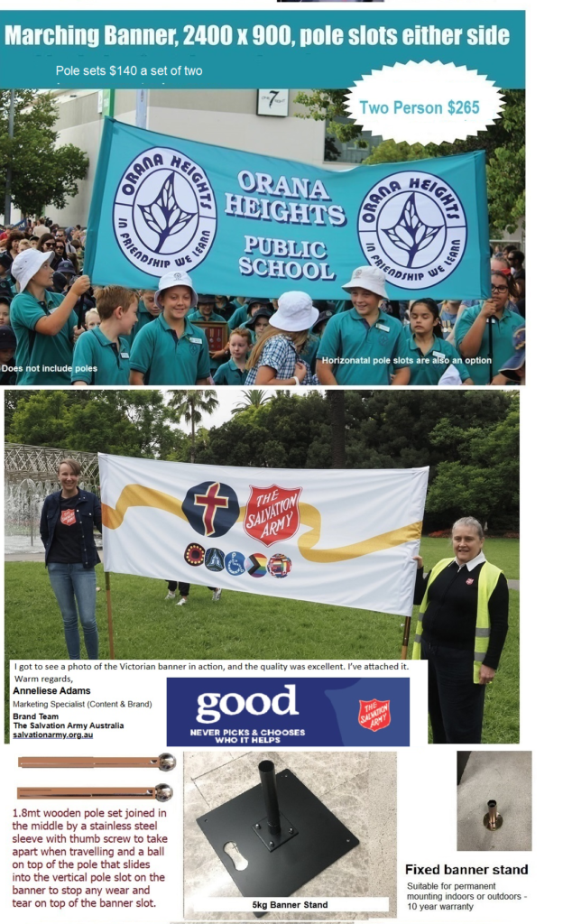 two person marching banner - Edusign: School Banners, Flags, Signs & More