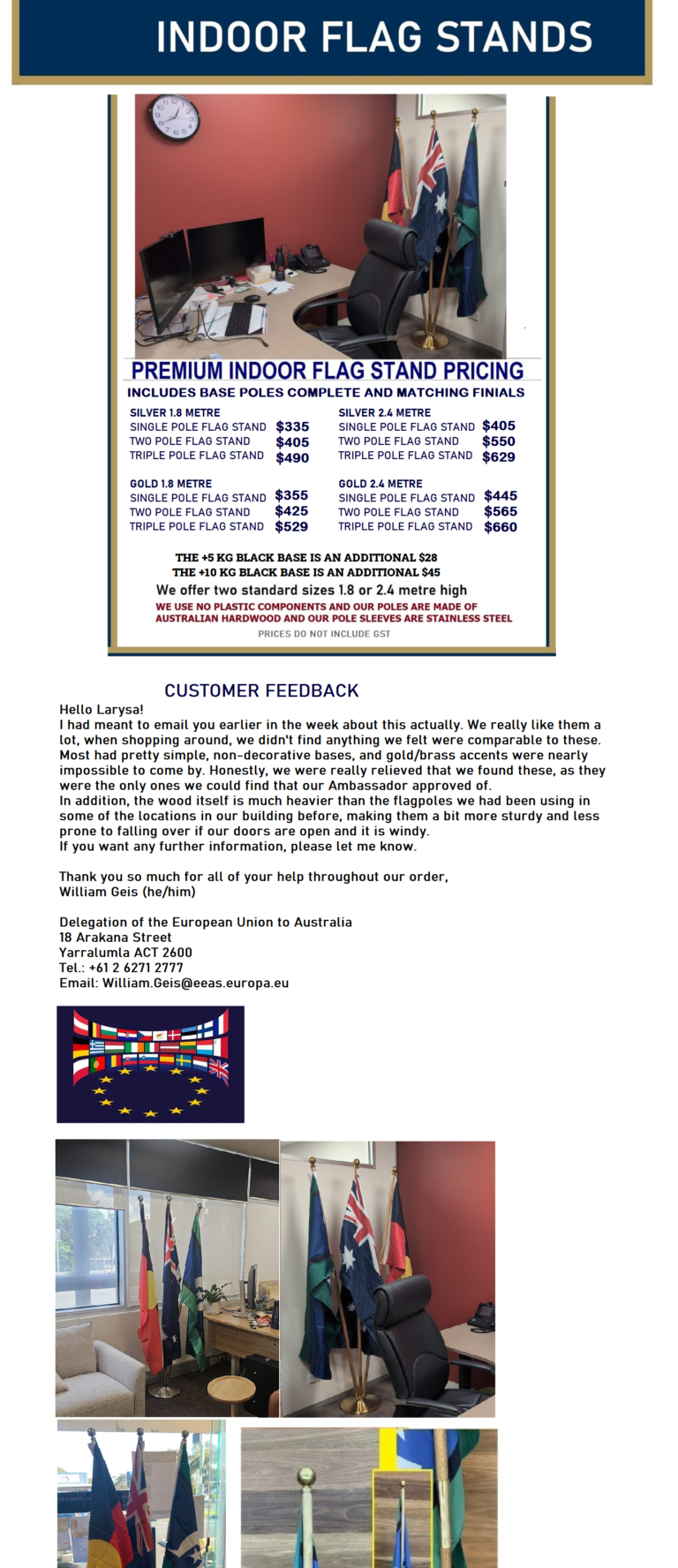 Flag Stands (Indoor) - Edusign: School Banners, Flags, Signs & More